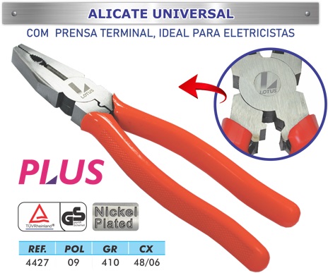 alicate universal lotus 09 eletricista – Reifer Distribuidora